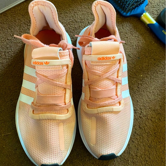 adidas | Shoes | Adidas Womens Sneakers In Peach And White | Poshmark